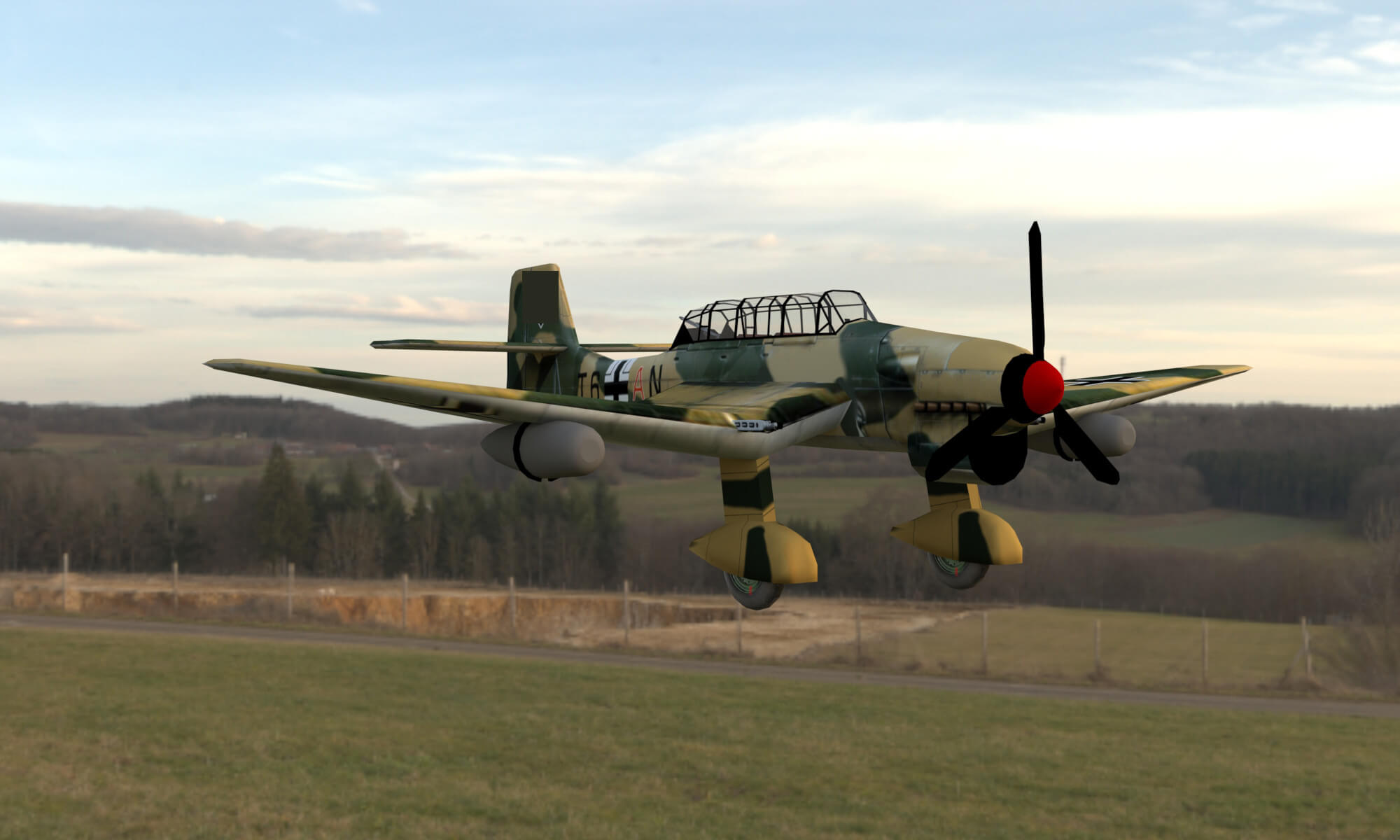 Airplane Junkers Ju-87 3D Model by Agent2000