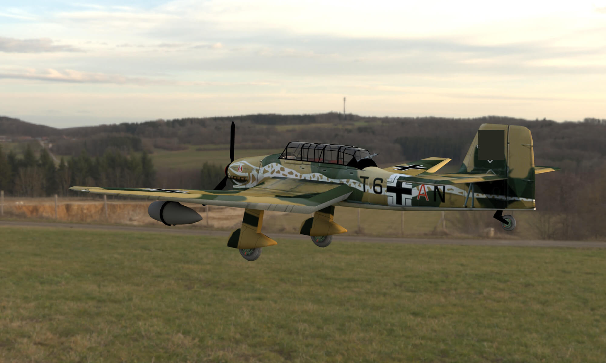 Airplane Junkers Ju-87 3D Model by Agent2000