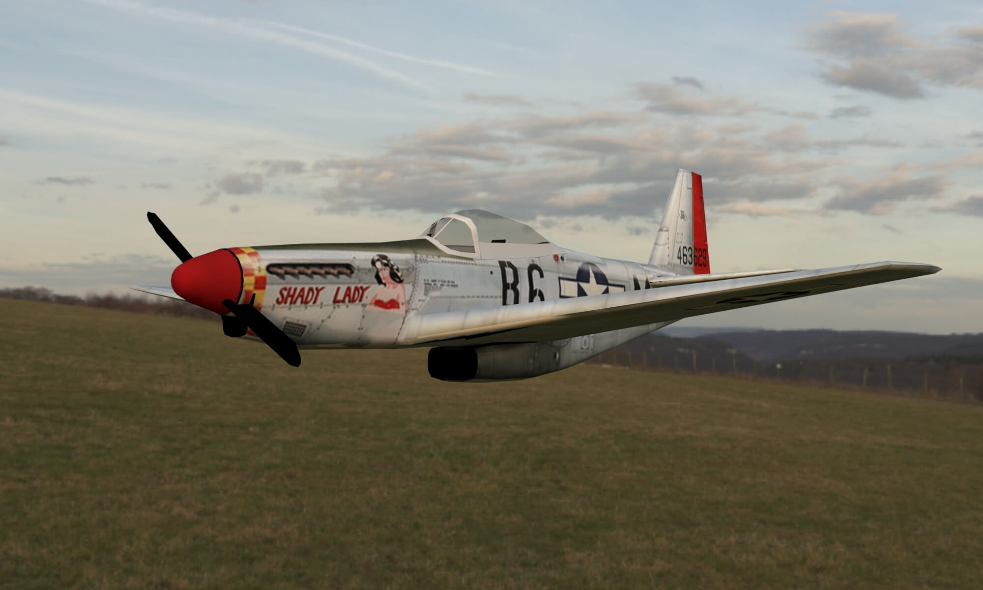 Airplane North American P-51 Mustang 3D Model by Agent2000