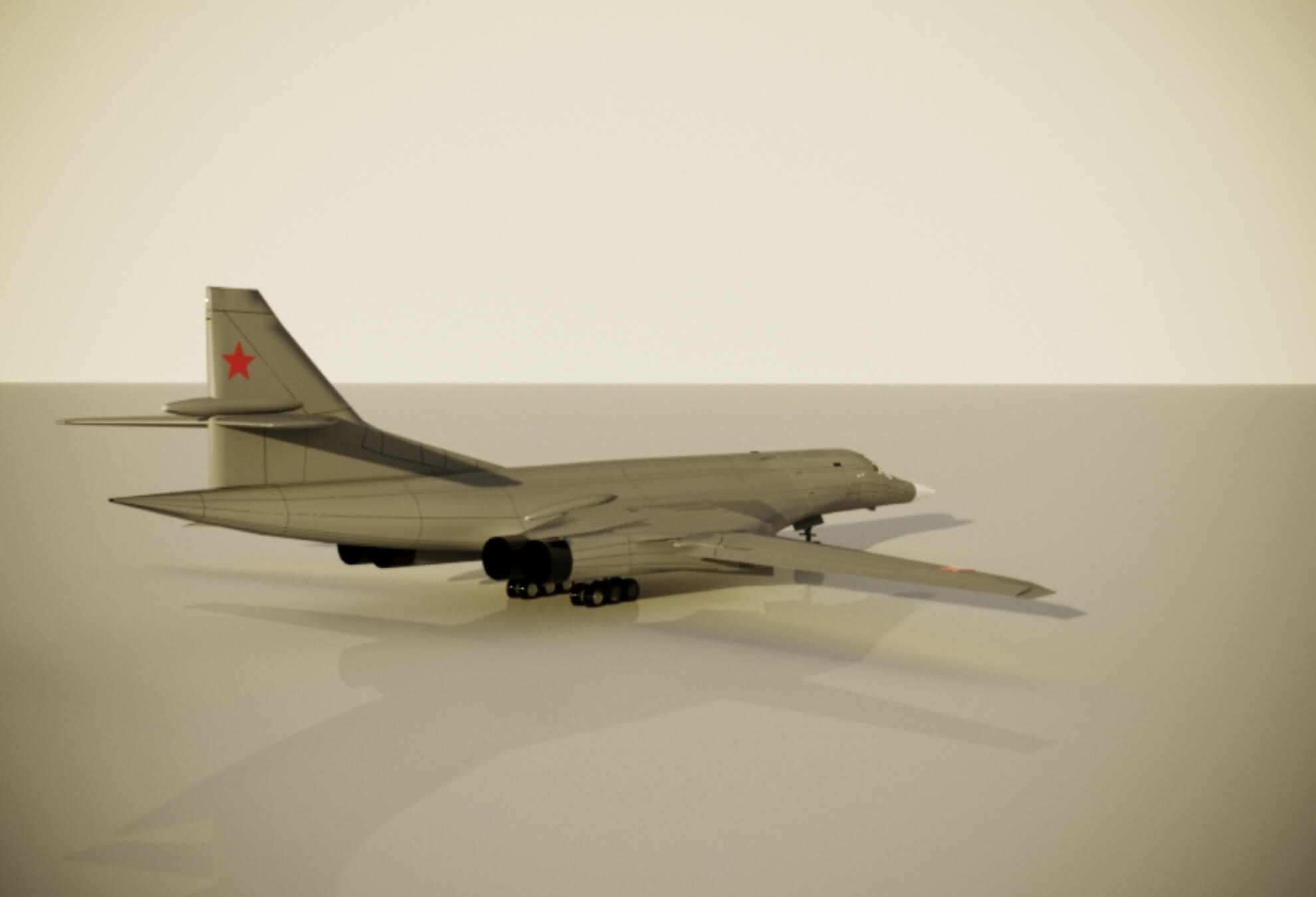 Airplane TU-160 3D Model by Agent2000