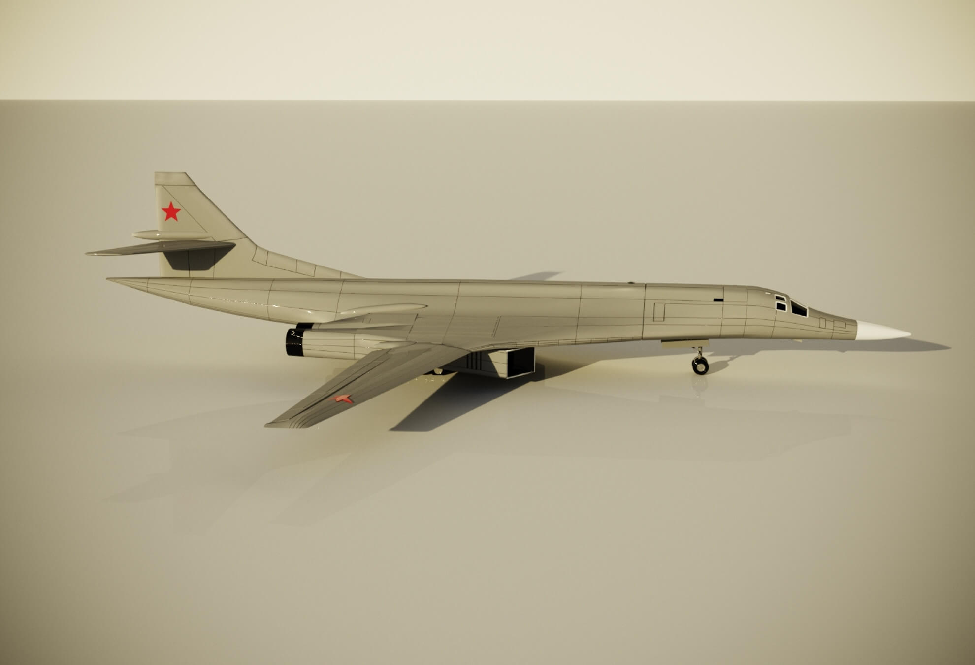 Airplane TU-160 3D Model by Agent2000