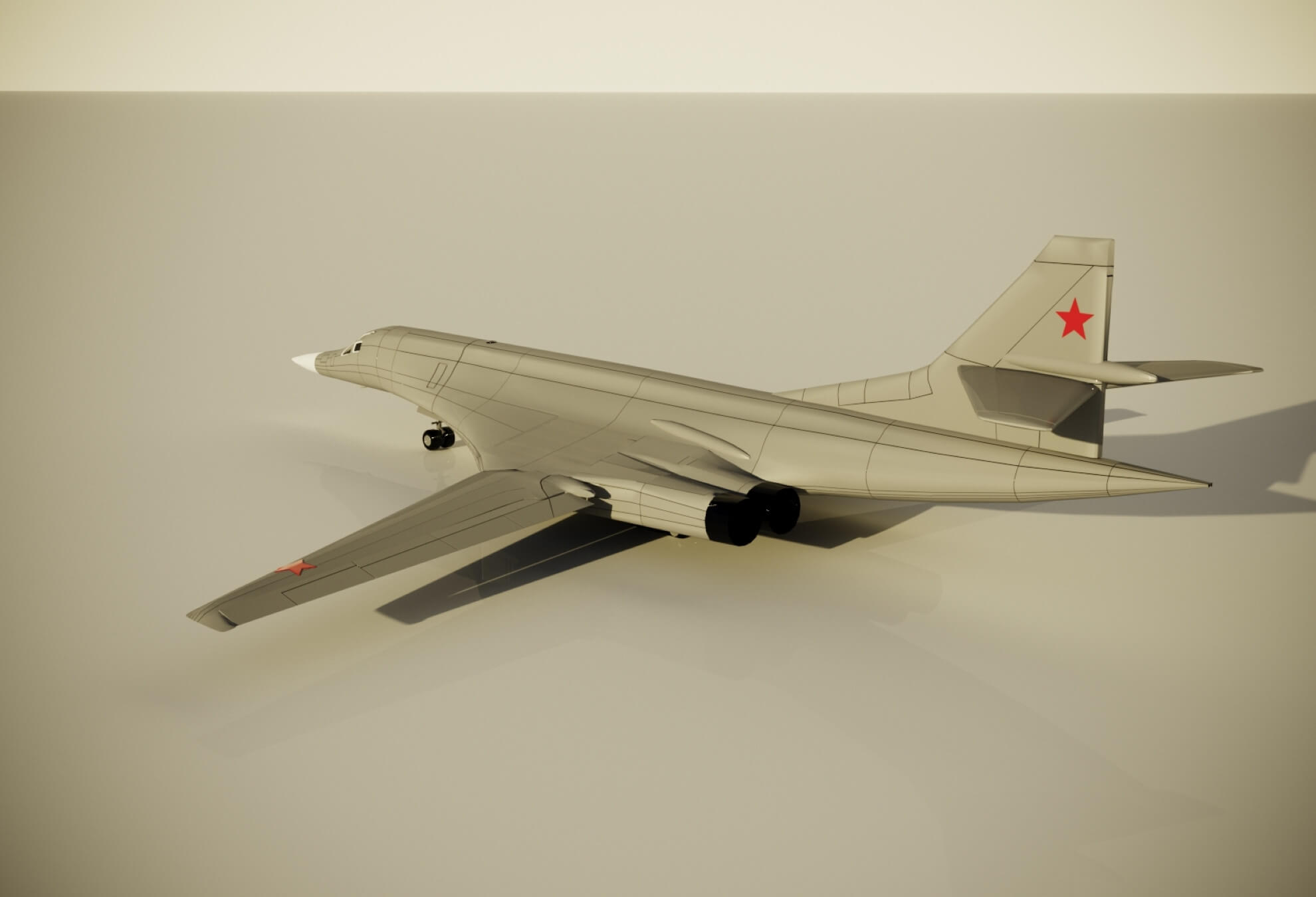 Airplane TU-160 3D Model by Agent2000