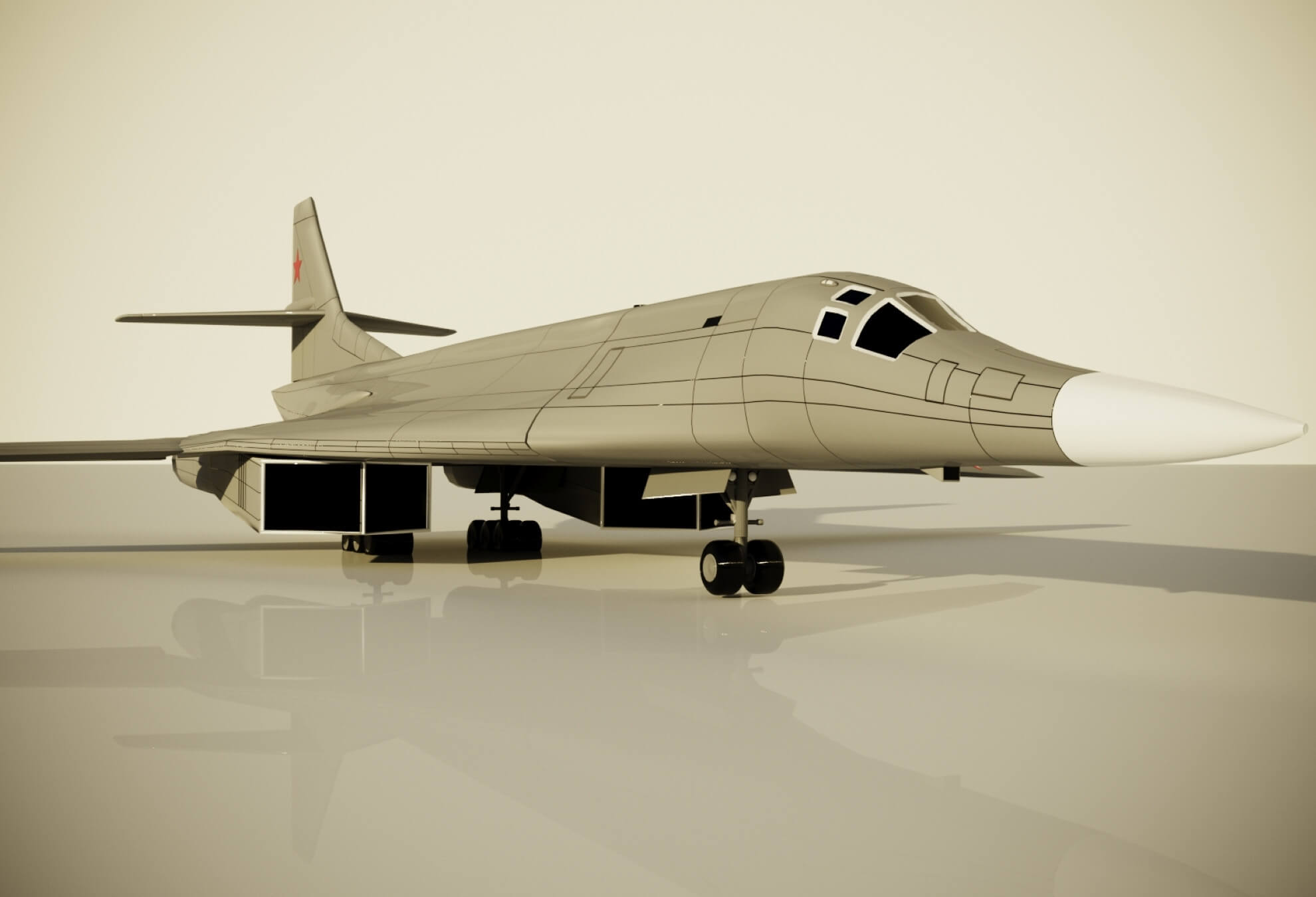 Airplane TU-160 3D Model by Agent2000