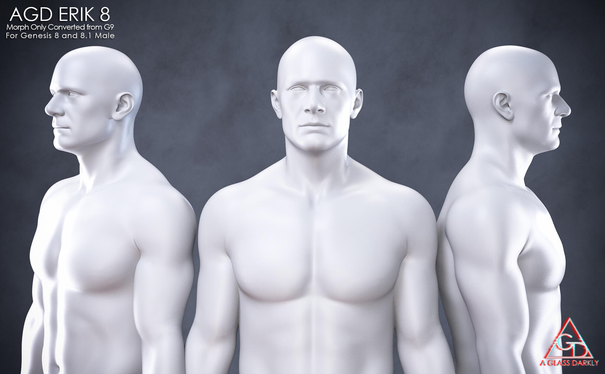 AGD Erik Character Morph for G8M & G8.1M - Free Daz Content by aglassdarkly