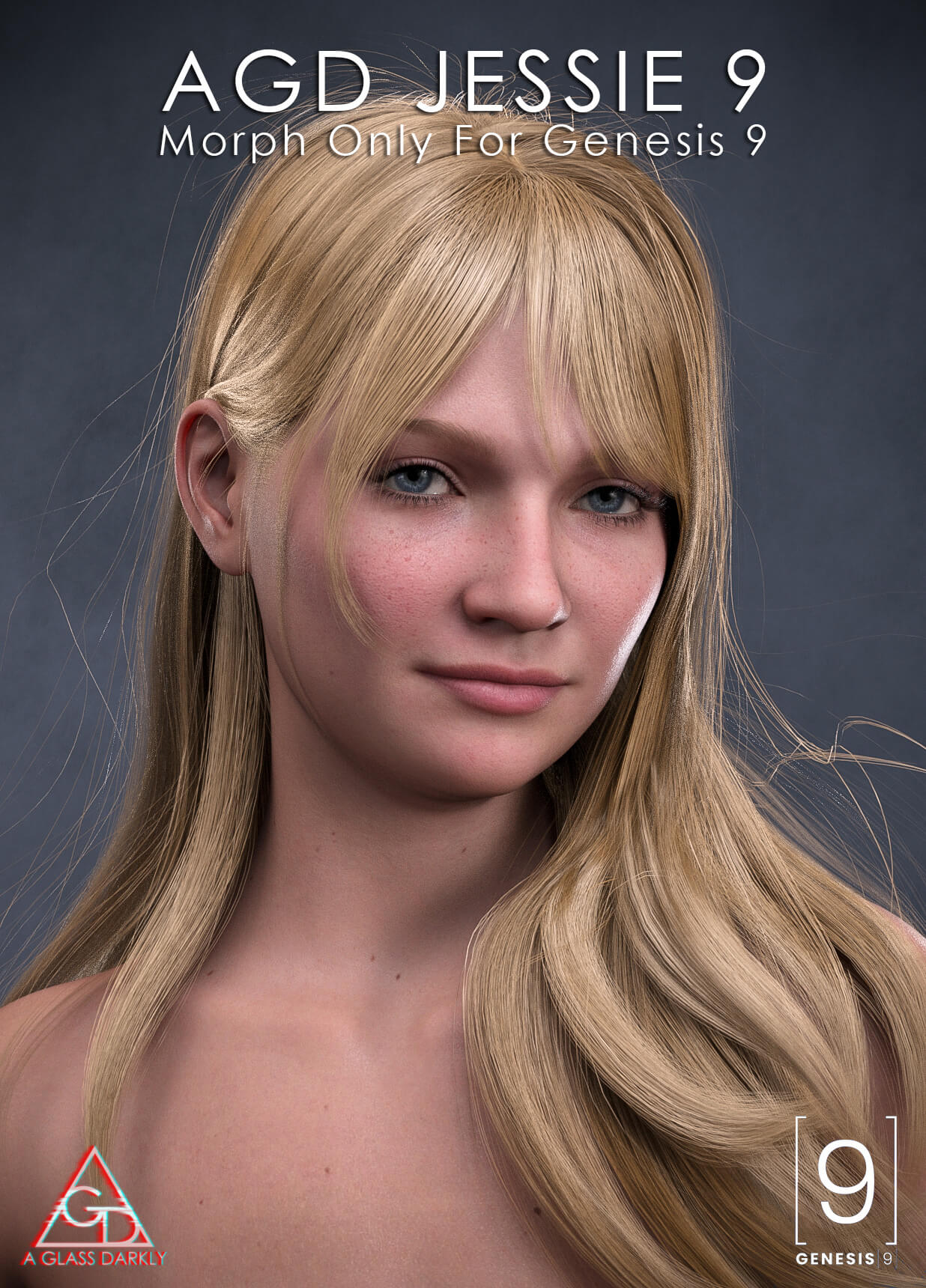 AGD Jessie 9 Character Morph With Custom Smile for G9 - Daz Content by aglassdarkly