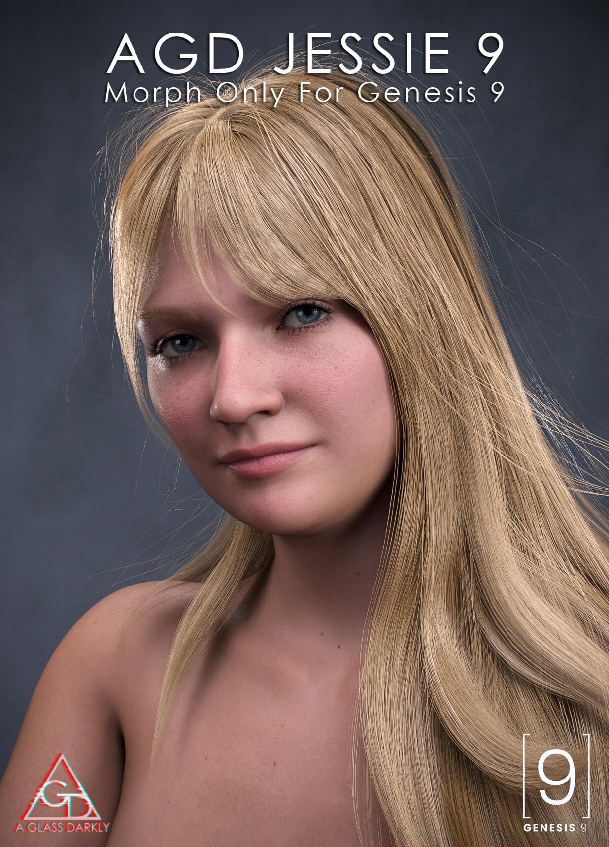 AGD Jessie 9 Character Morph With Custom Smile for G9 - Daz Content by aglassdarkly