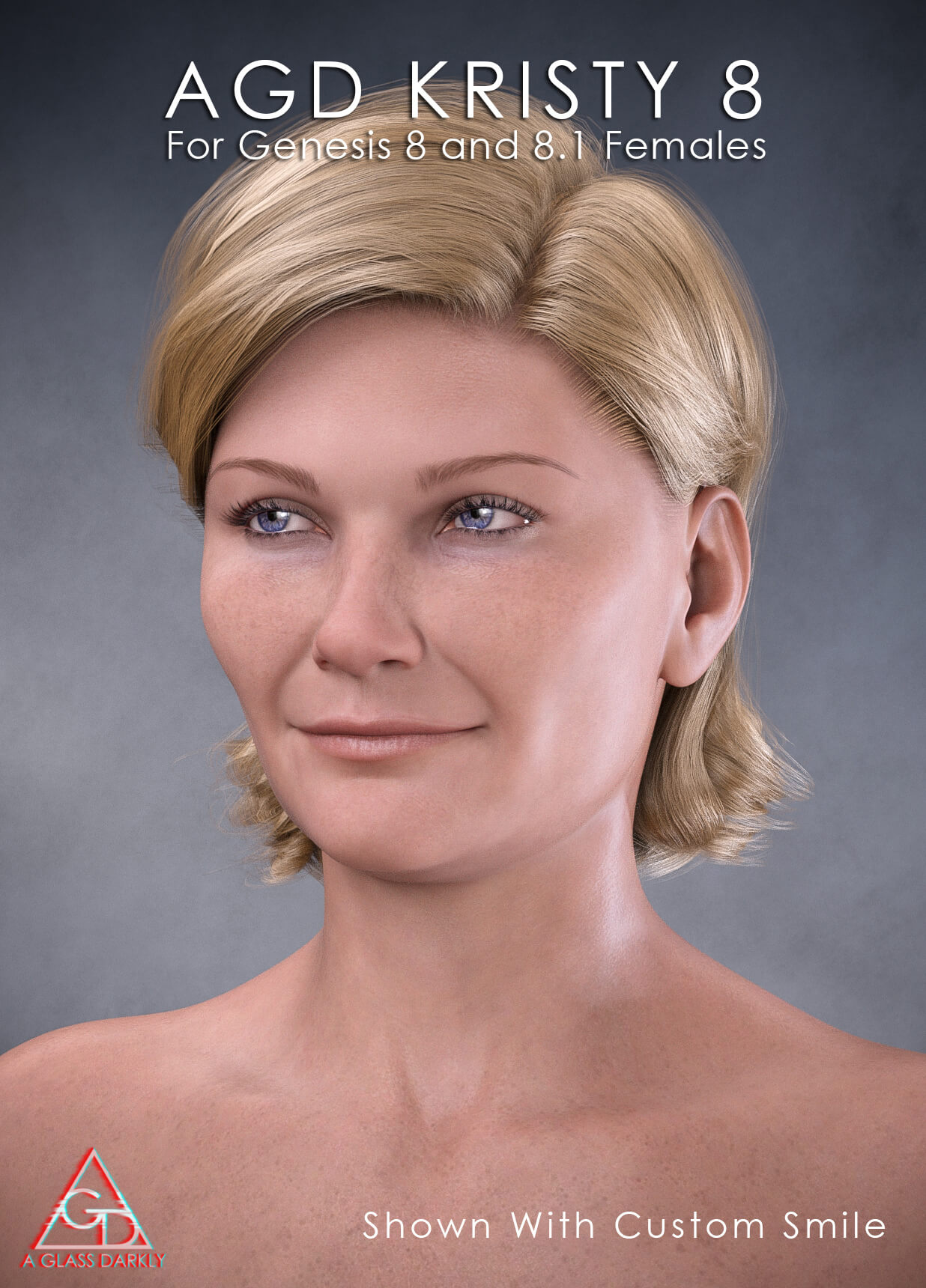 AGD Kristy 8 for G8/8.1F With Custom Smile - Daz Content by aglassdarkly