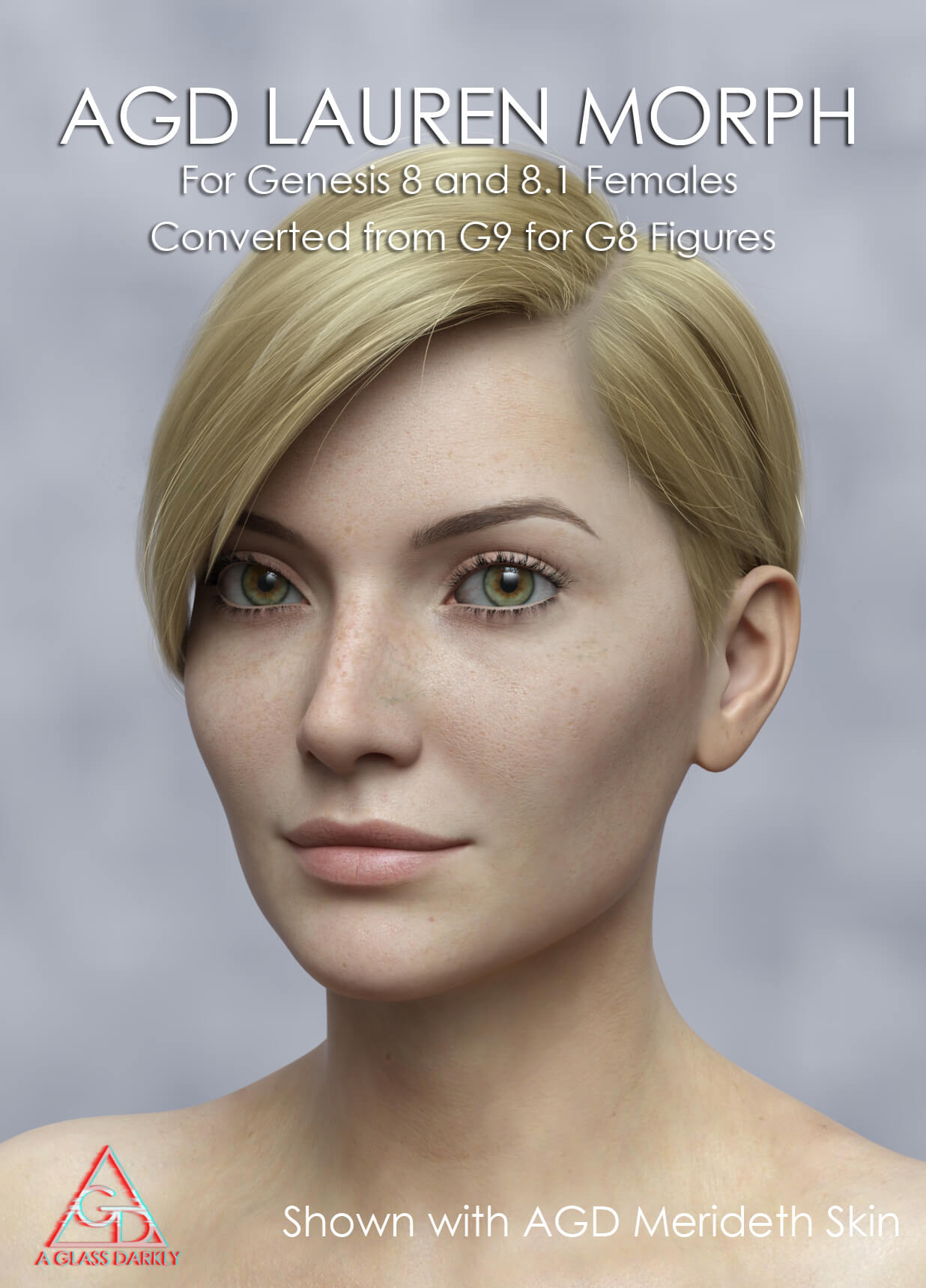 AGD Lauren Character Morph for G8/8.1F - Daz Content by aglassdarkly