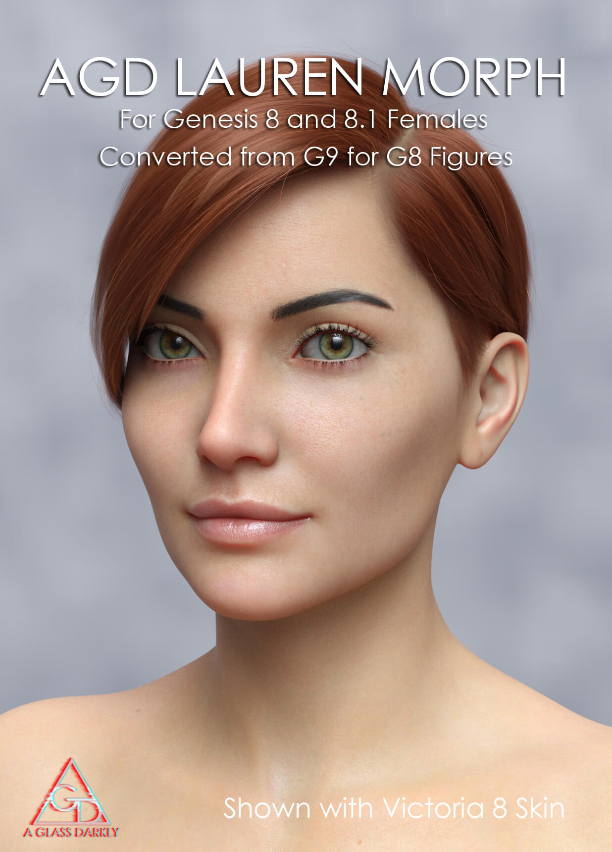 AGD Lauren Character Morph for G8/8.1F - Daz Content by aglassdarkly