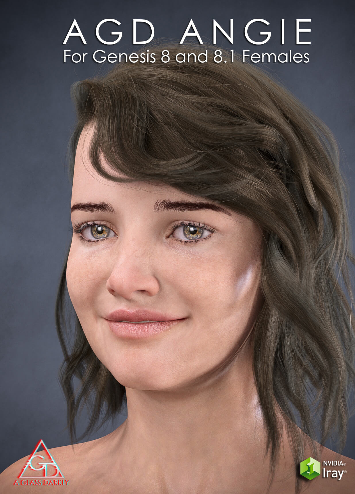 AGD Angie 8 Cover 2 3D Render, Digital Art by aglassdarkly