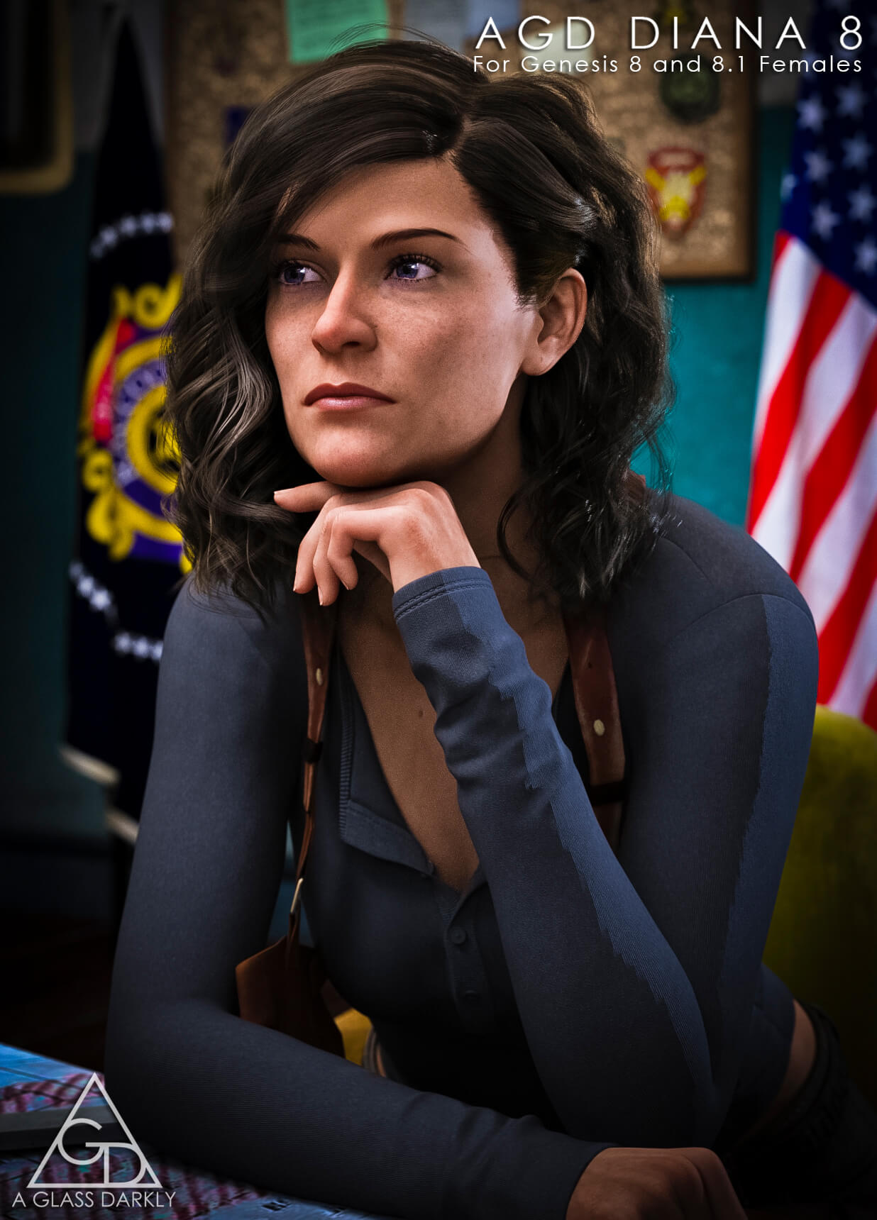 AGD Diana 8 Promo 3D Render, Digital Art by aglassdarkly