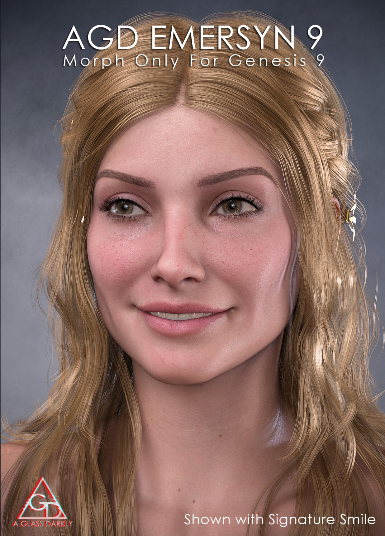 AGD Emersyn 9 Character Morph with Signature Smile 3D Render
