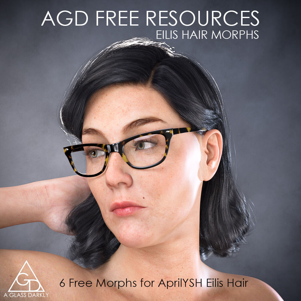 AGD Free Eilis Hair Morphs 3D Render, Digital Art by aglassdarkly