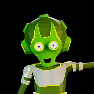 Alien Low Poly Stylized - 3D Model by Agor2012