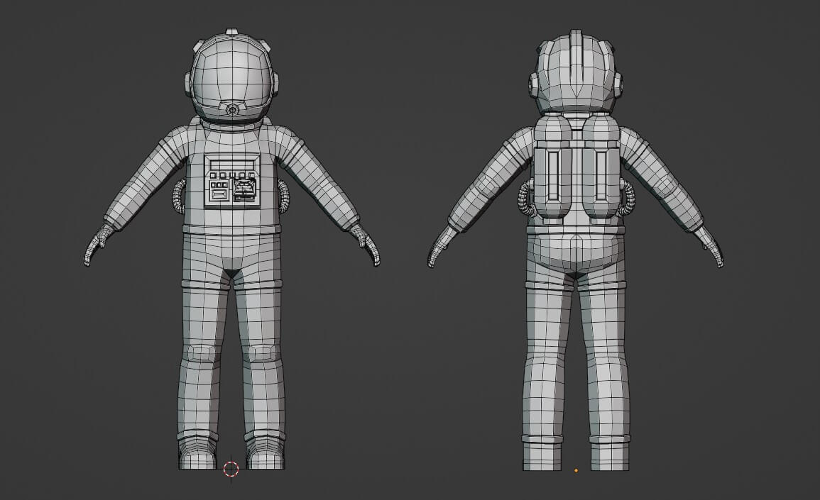 Astronaut in Spacesuit Low Poly Stylized - 3D Model by Agor2012