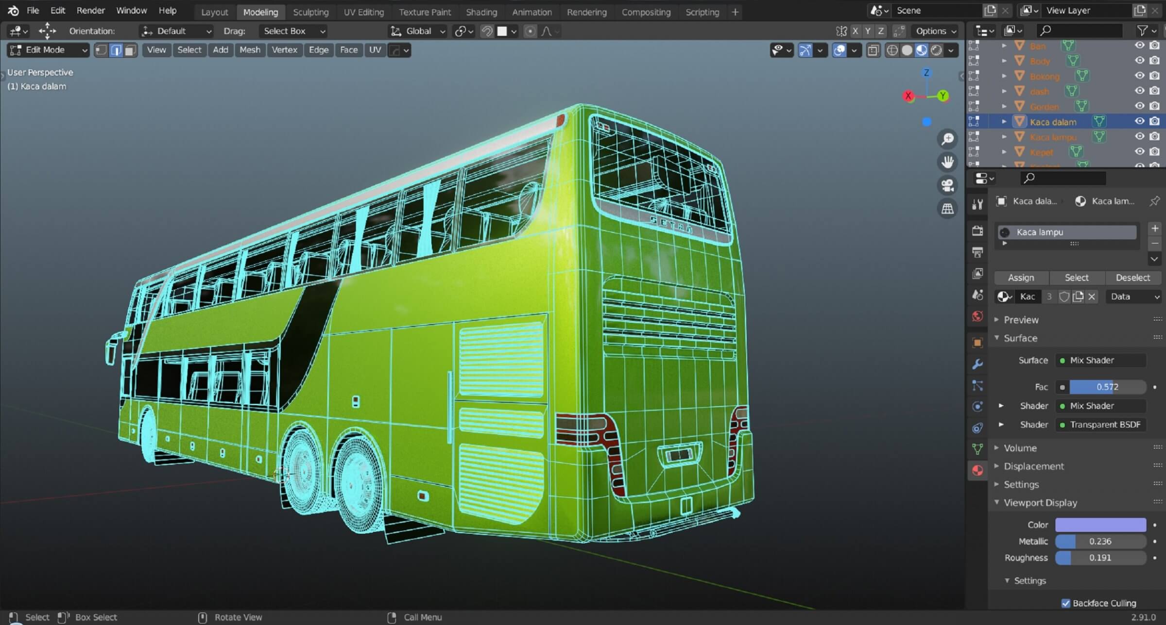 Bus Setra Topclass S 431 DT - 3D Model by Agungkuncoro