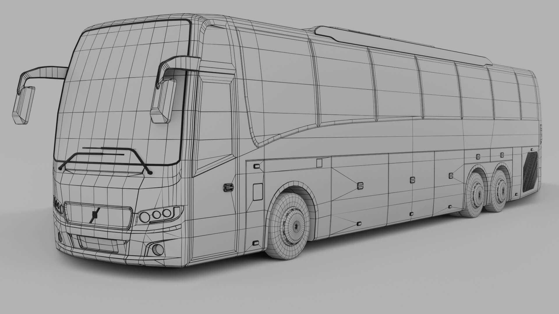 Bus Volvo 9800 - 3D Model by Agungkuncoro