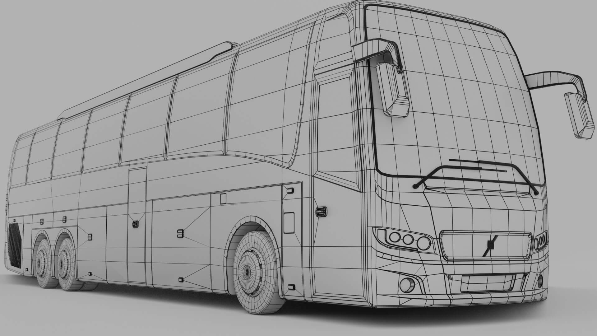 Bus Volvo 9800 - 3D Model by Agungkuncoro