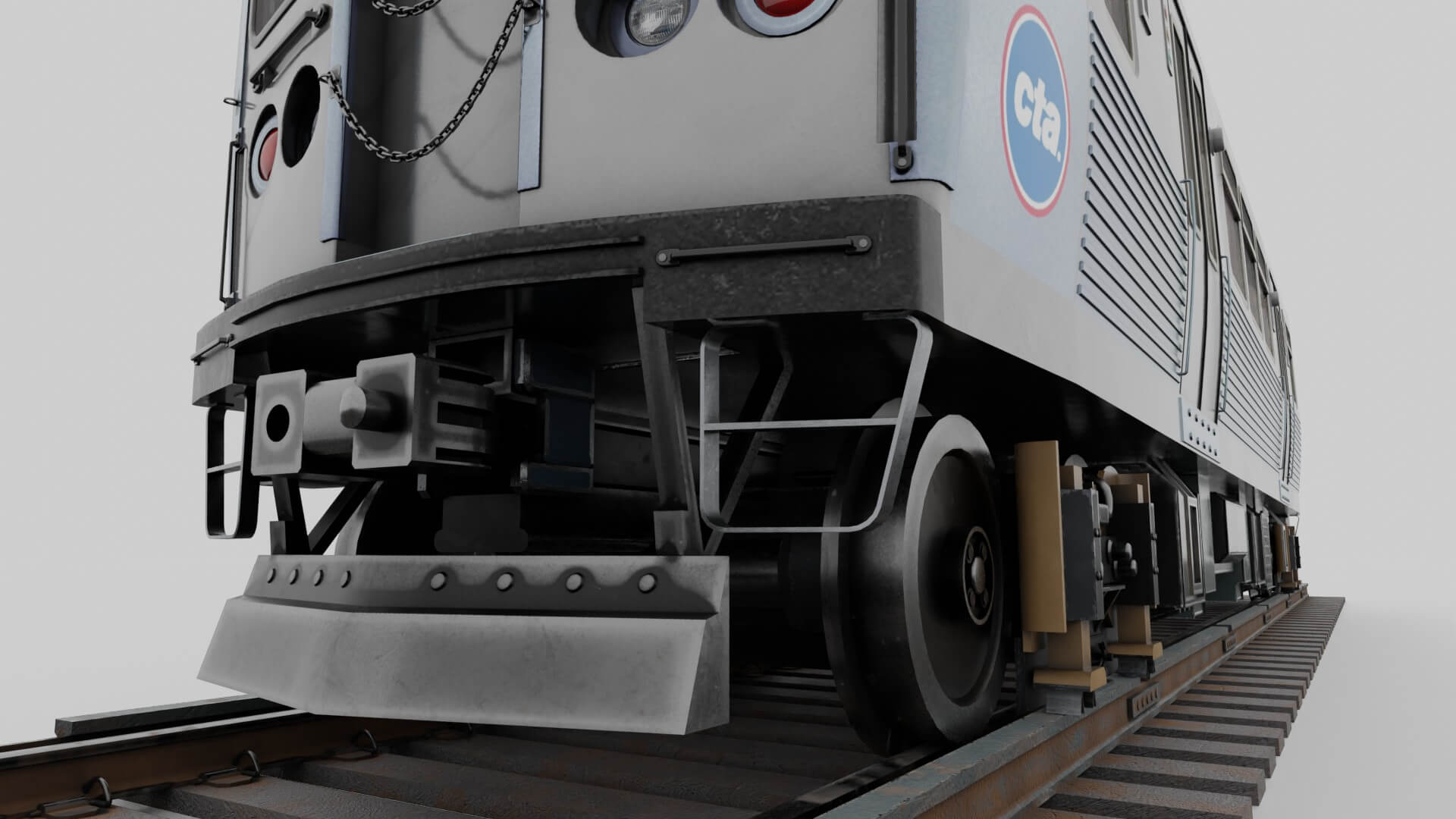 Chicago Cta Train 5000 Metro Series Low Poly 3D Model by Agungkuncoro