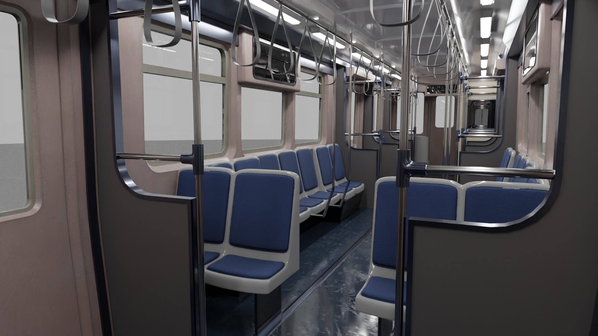 Chicago Cta Train 5000 Metro Series Low Poly 3D Model by Agungkuncoro