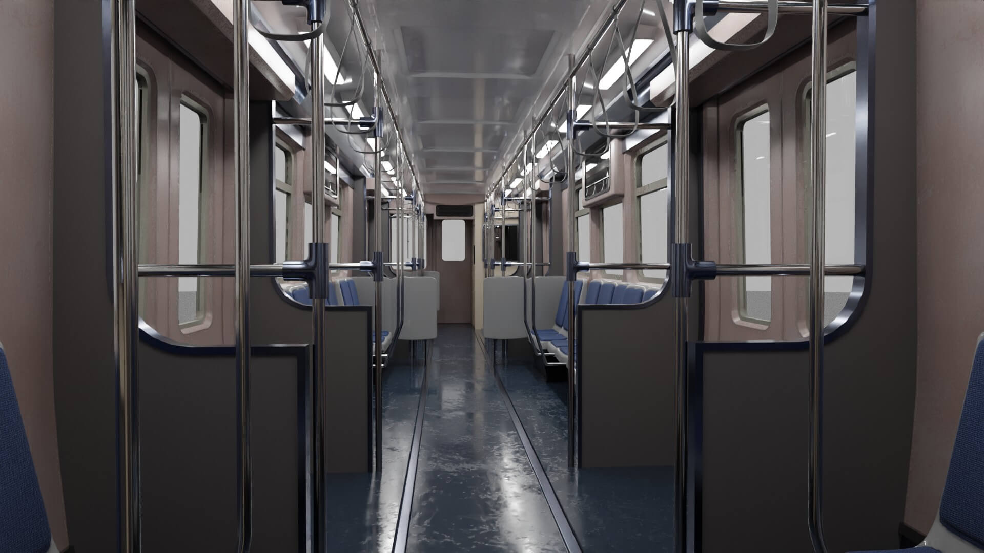 Chicago Cta Train 5000 Metro Series Low Poly 3D Model by Agungkuncoro