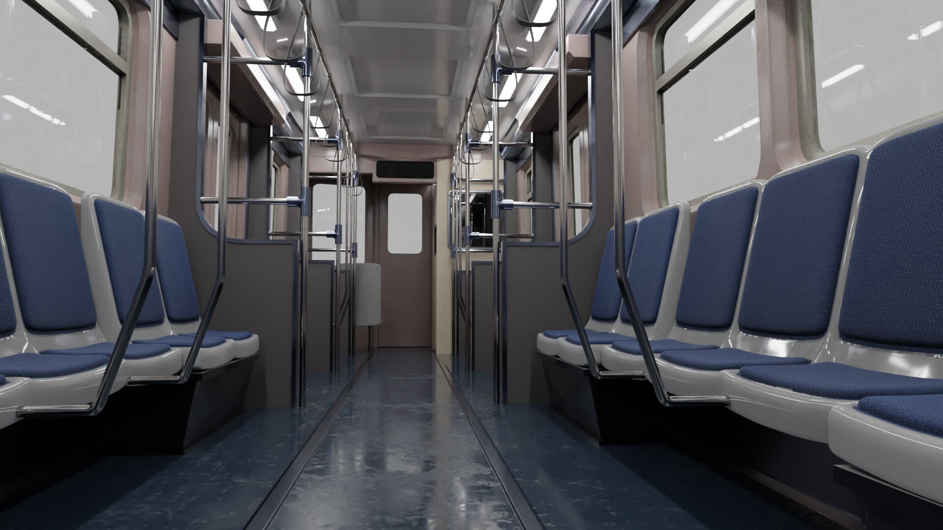Chicago Cta Train 5000 Metro Series Low Poly 3D Model by Agungkuncoro