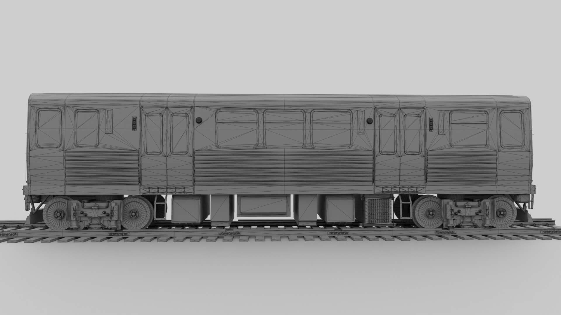 Chicago Cta Train 5000 Metro Series Low Poly 3D Model by Agungkuncoro