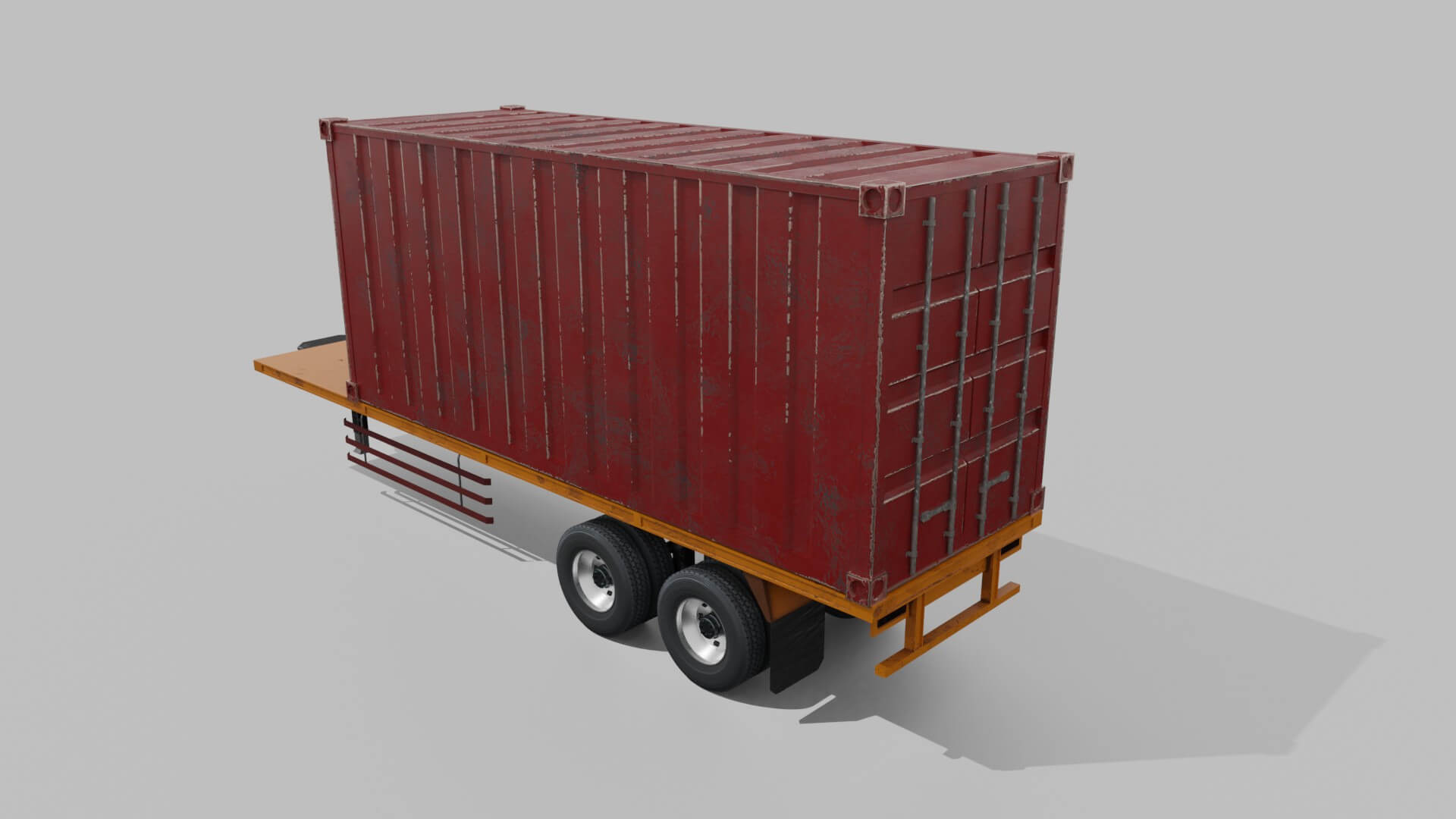 Container Trailer - 3D Model by Agungkuncoro