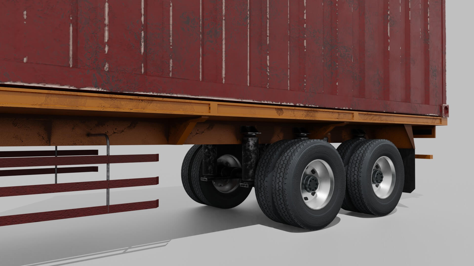 Container Trailer - 3D Model by Agungkuncoro
