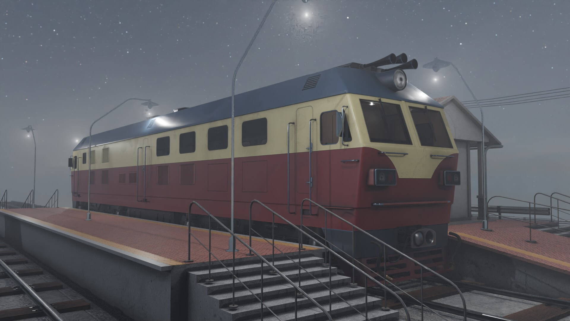 Diesel Locomotive CC 207 Low Poly 3D Model by Agungkuncoro