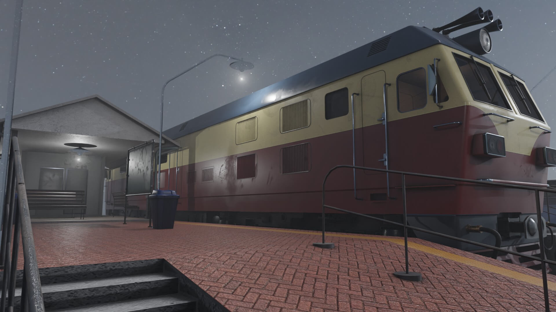 Diesel Locomotive CC 207 Low Poly 3D Model by Agungkuncoro