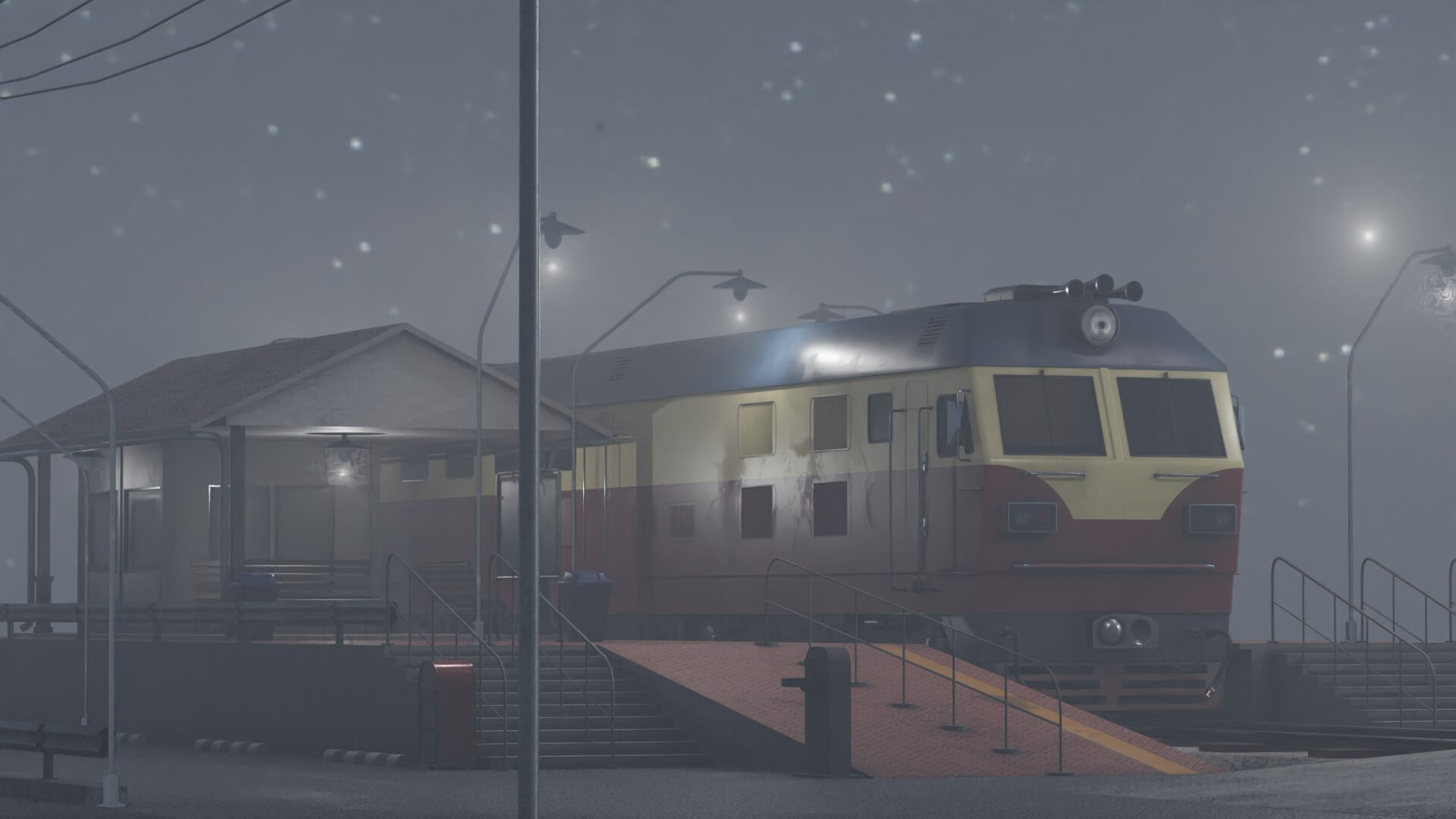 Diesel Locomotive CC 207 Low Poly 3D Model by Agungkuncoro