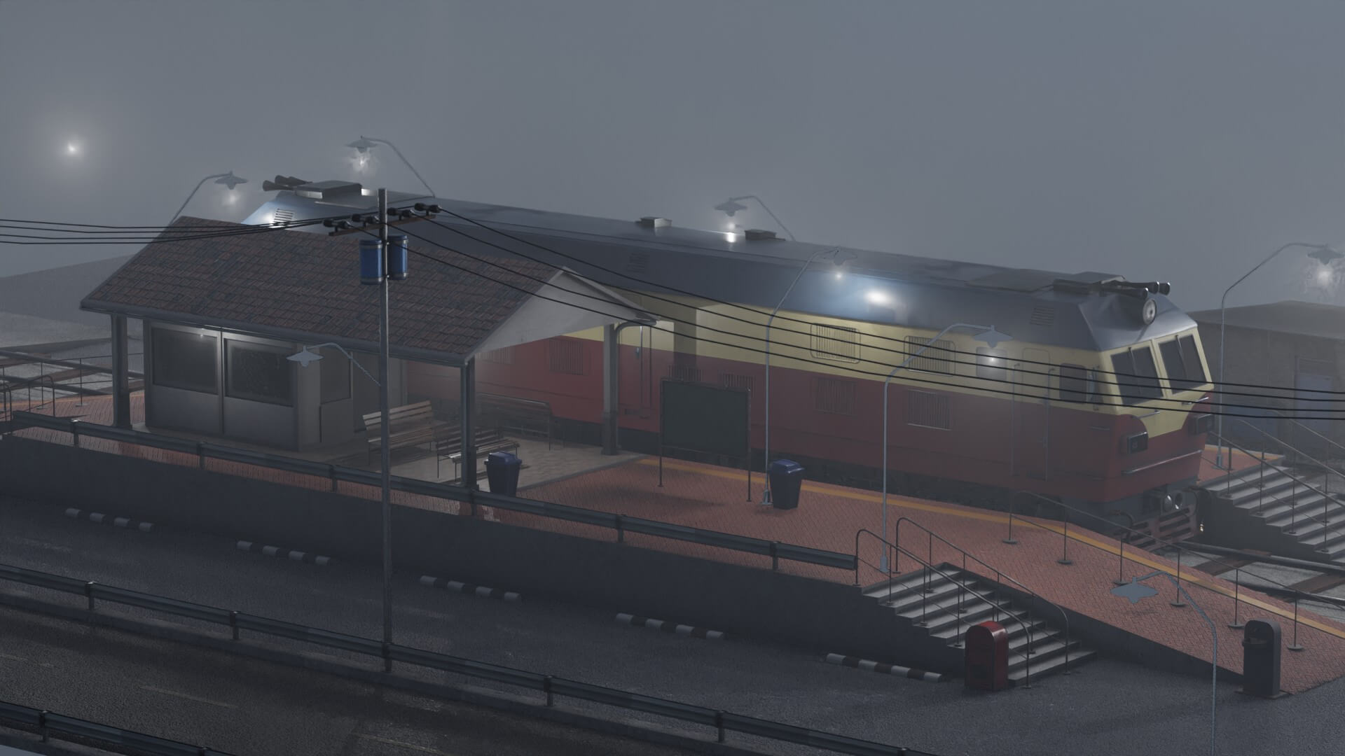 Diesel Locomotive CC 207 Low Poly 3D Model by Agungkuncoro