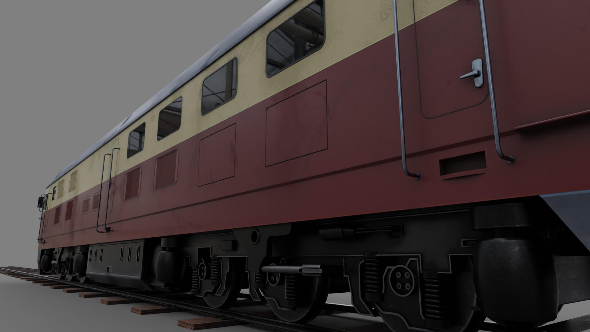 Diesel Locomotive CC 207 Low Poly 3D Model by Agungkuncoro