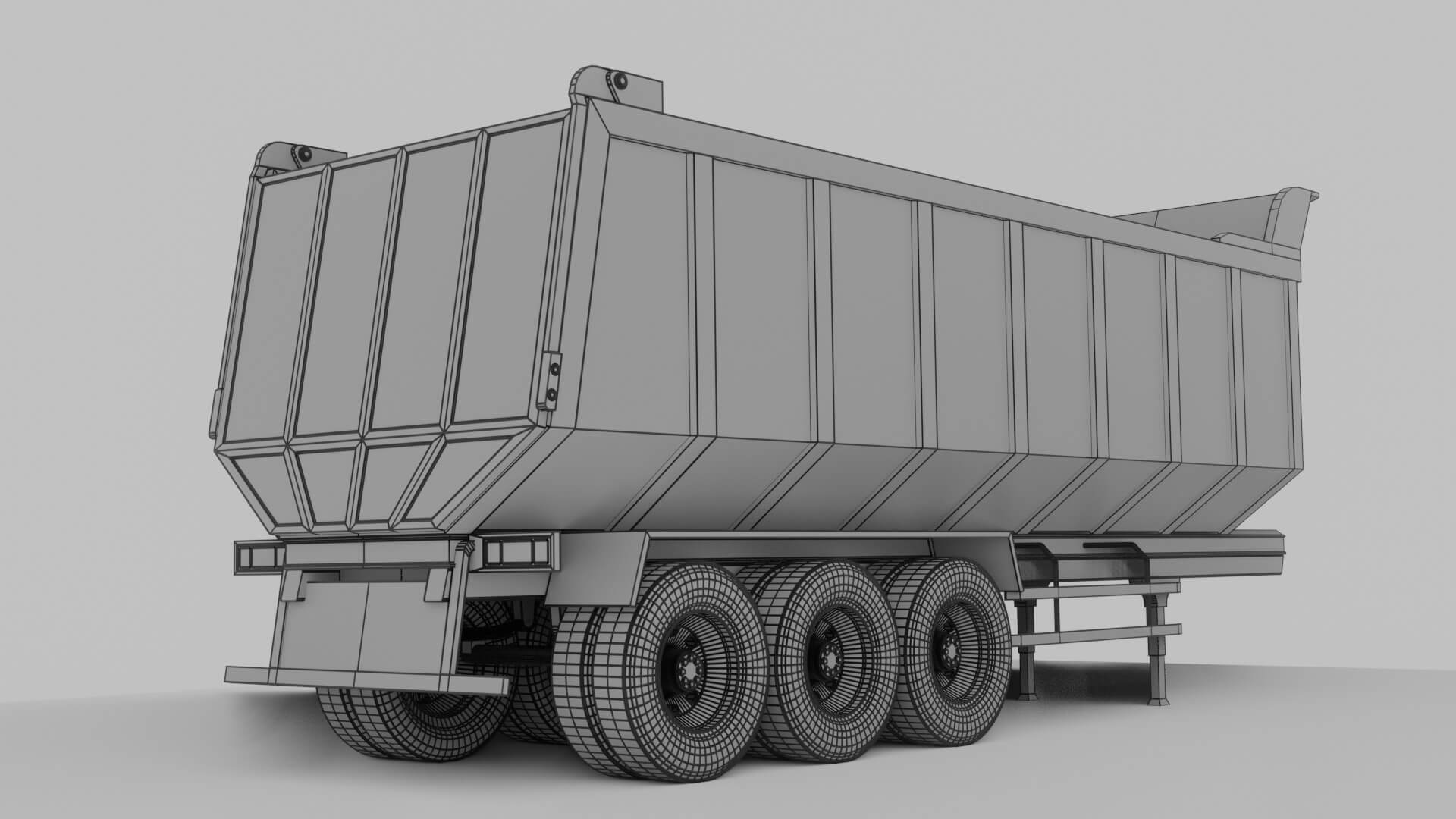 Dusty Agricultural Trailer - 3D Model by Agungkuncoro