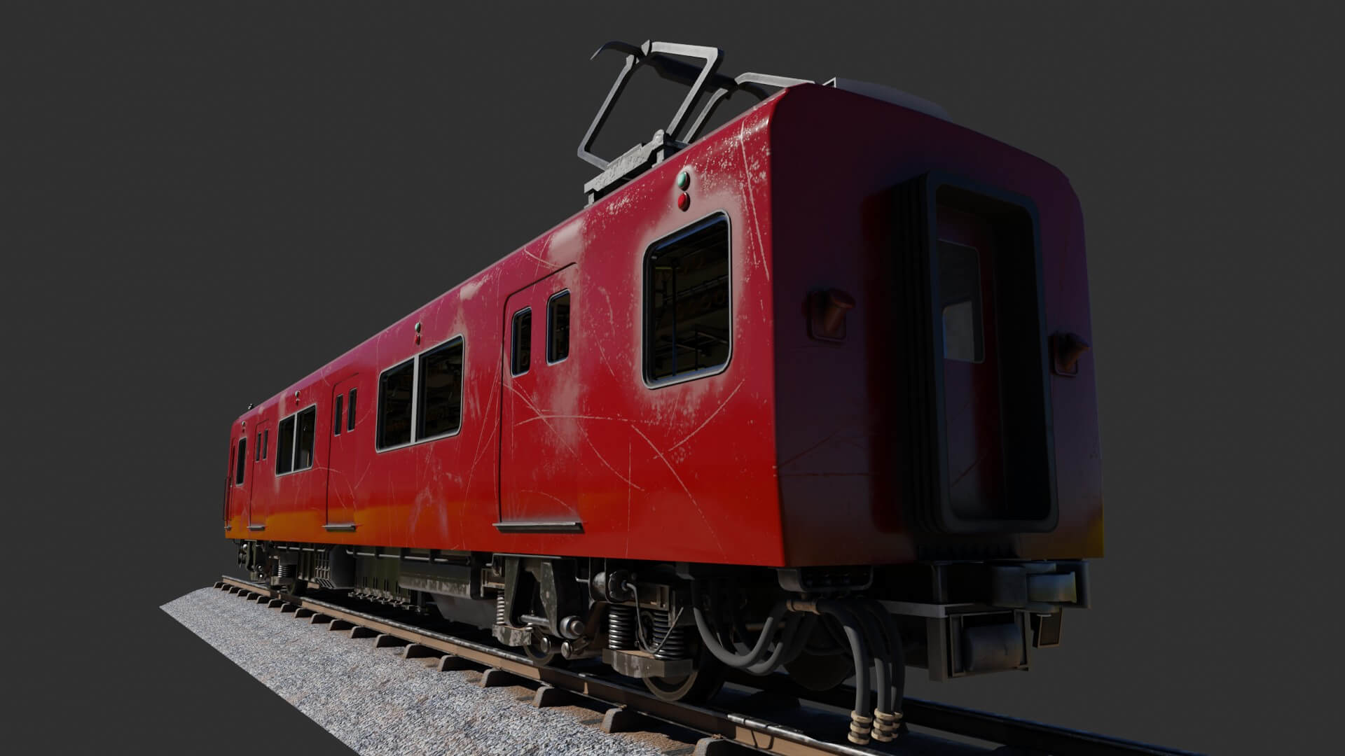 Japan Train Meitetsu 6000 Low Poly 3D Model by Agungkuncoro