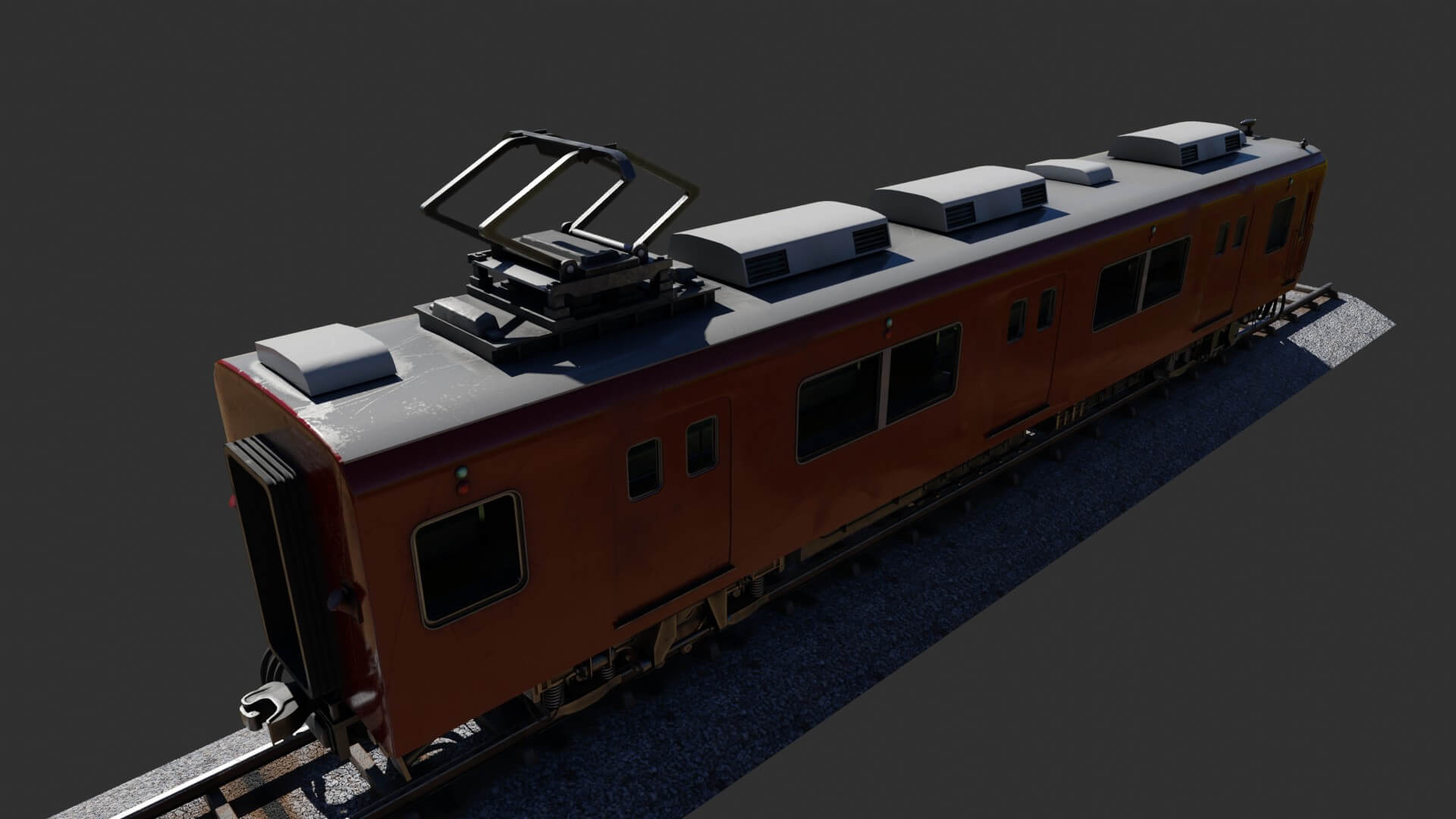 Japan Train Meitetsu 6000 Low Poly 3D Model by Agungkuncoro