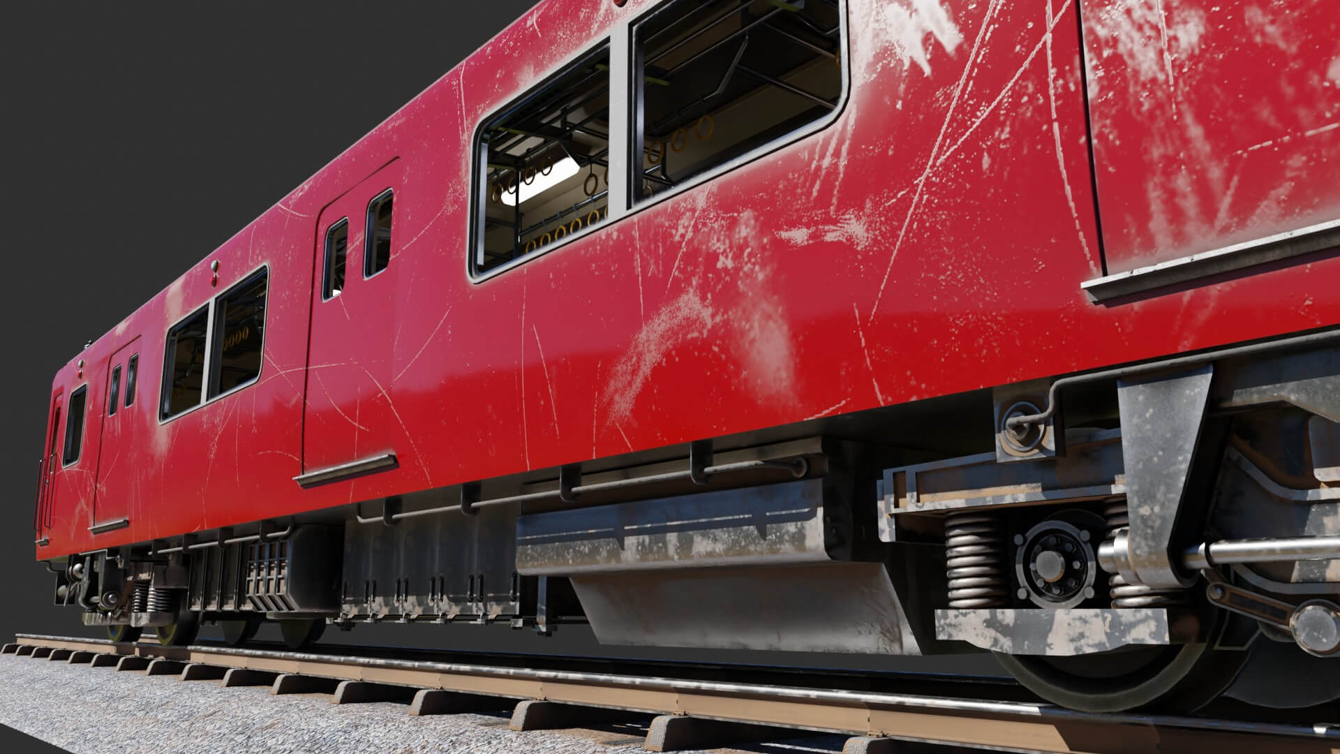 Japan Train Meitetsu 6000 Low Poly 3D Model by Agungkuncoro