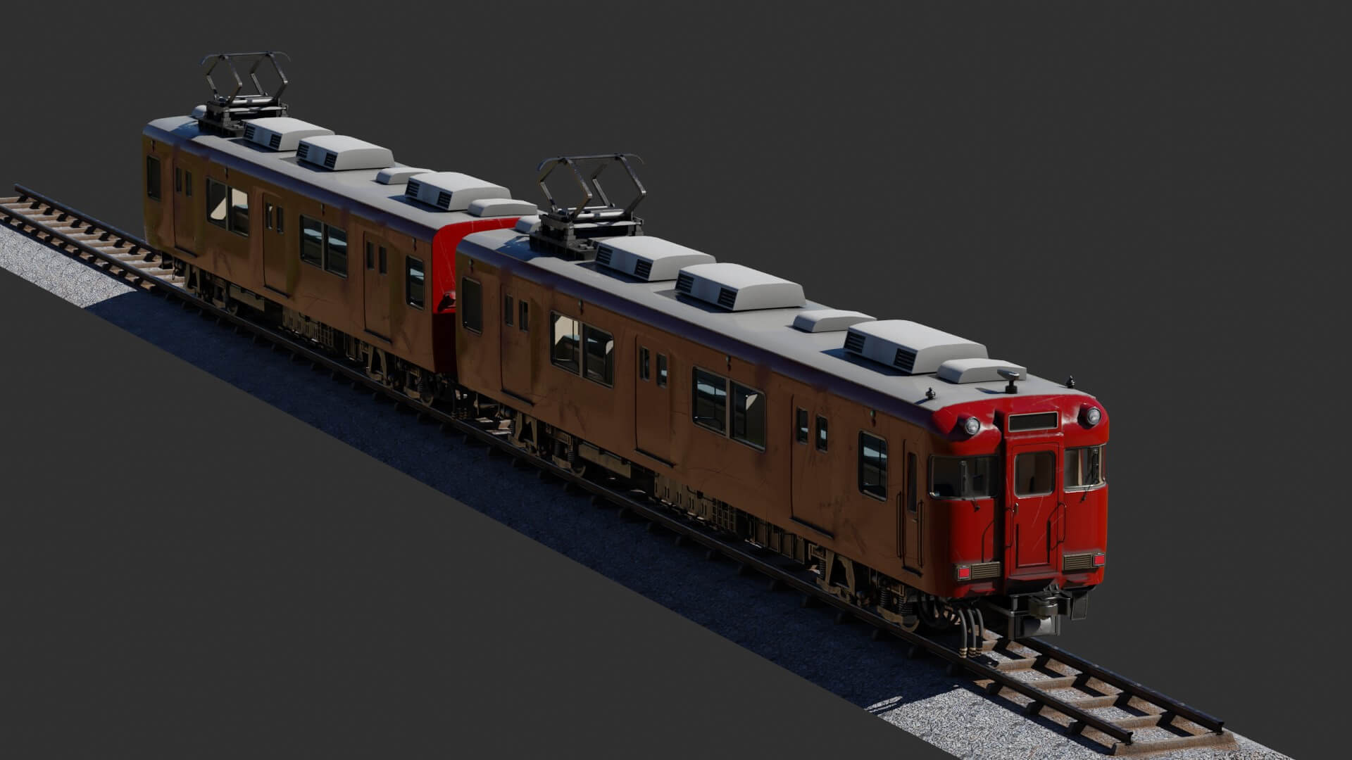 Japan Train Meitetsu 6000 Low Poly 3D Model by Agungkuncoro