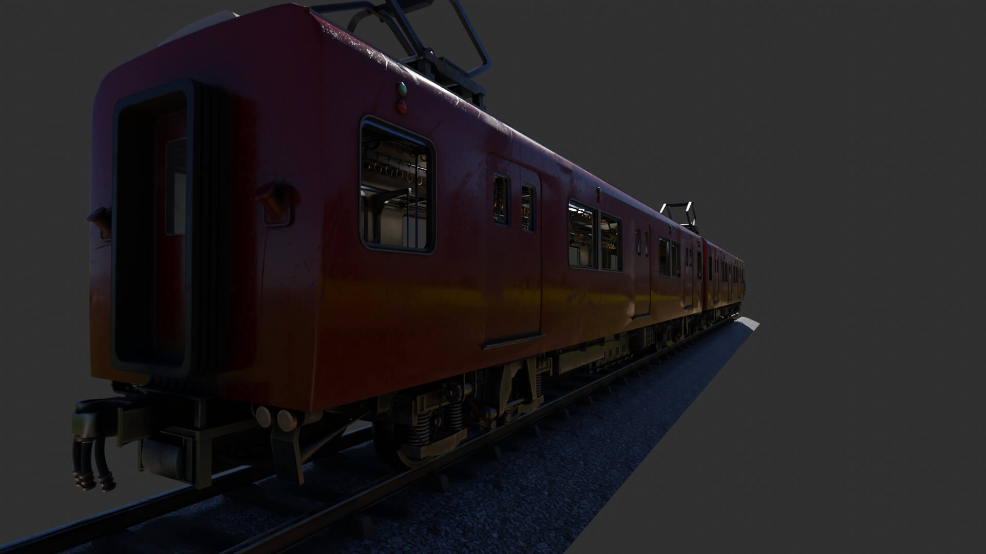 Japan Train Meitetsu 6000 Low Poly 3D Model by Agungkuncoro