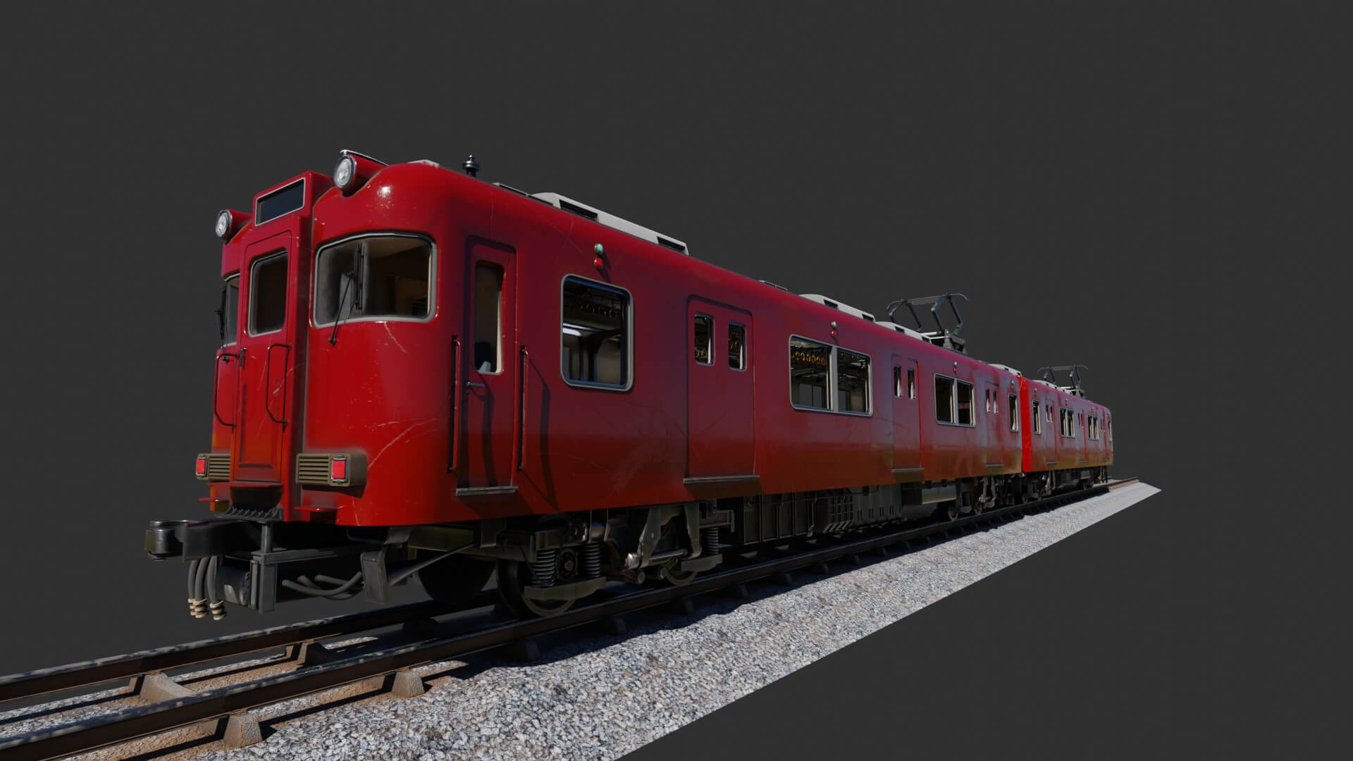 Japan Train Meitetsu 6000 Low Poly 3D Model by Agungkuncoro