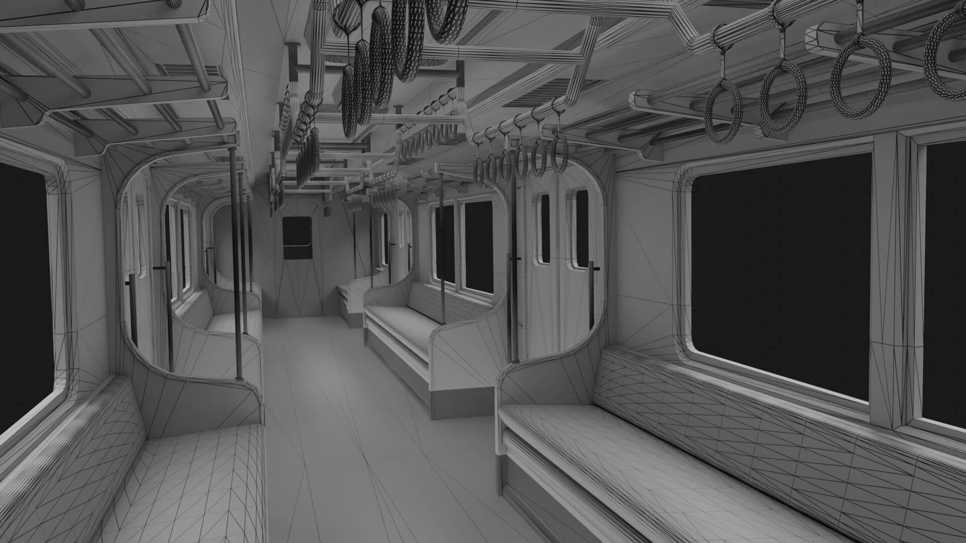Japan Train Meitetsu 6000 Low Poly 3D Model by Agungkuncoro