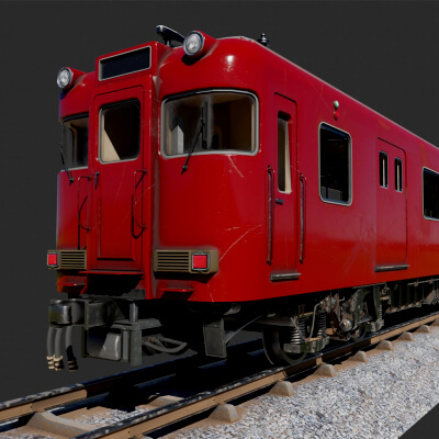 Japan Train Meitetsu 6000 Low Poly 3D Model by Agungkuncoro
