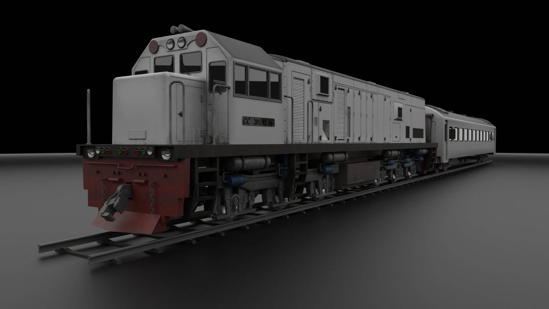 Locomotive Train Engine - 3D Model by Agungkuncoro