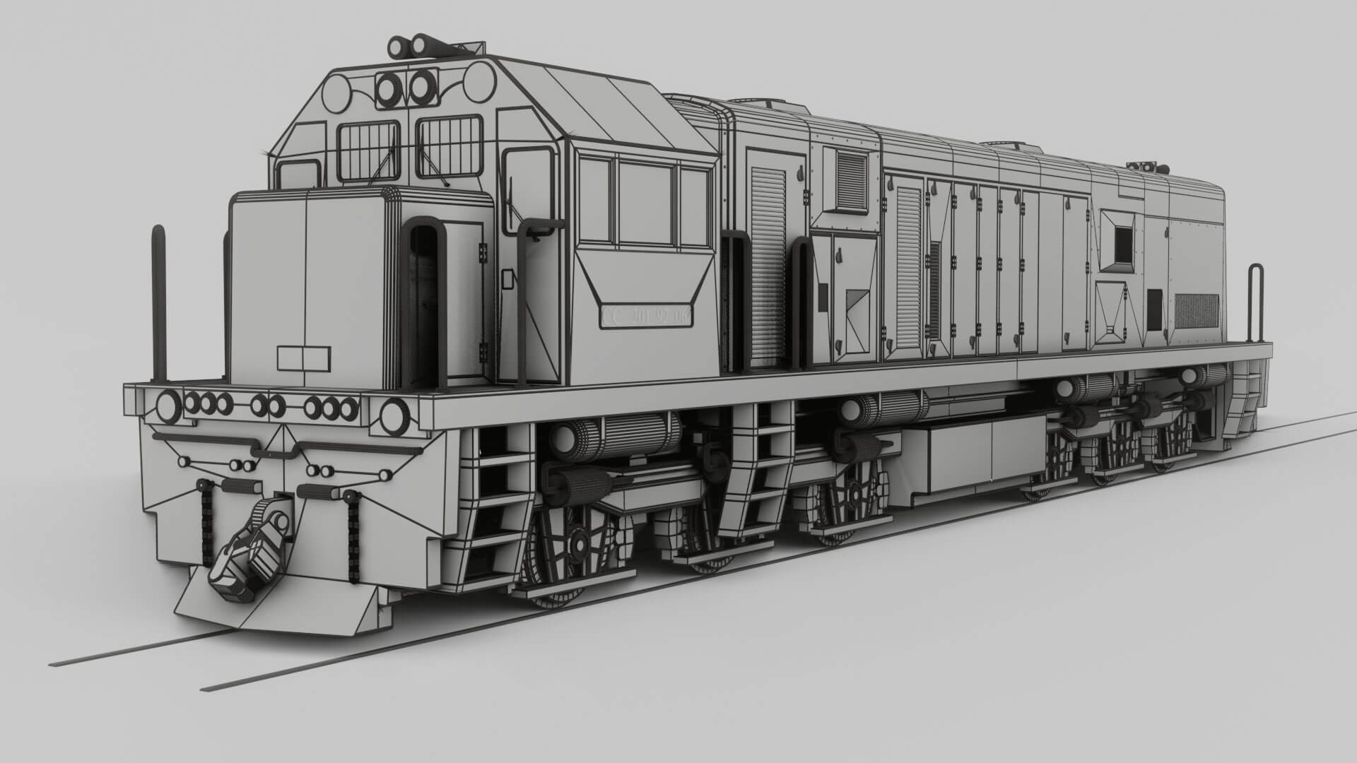 Locomotive Train Engine - 3D Model by Agungkuncoro
