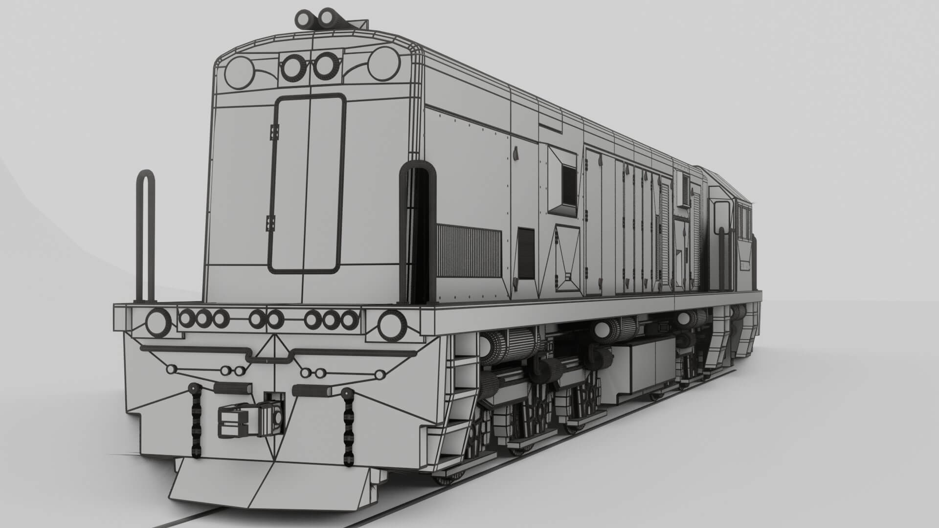 Locomotive Train Engine - 3D Model by Agungkuncoro