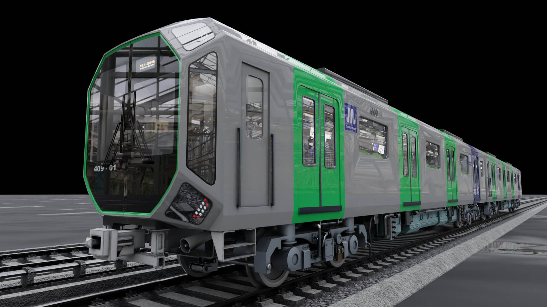 Osaka Metro Train 400 Series 3D Model by Agungkuncoro