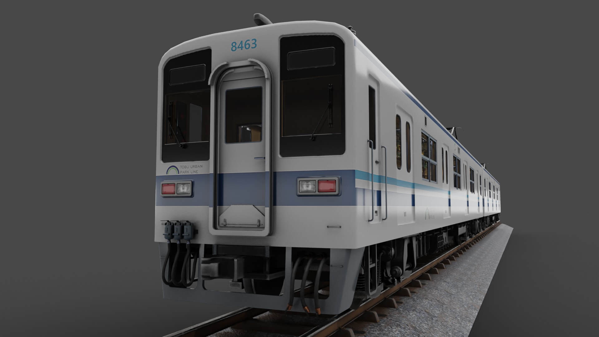Tobu Railway Series 8000 Low Poly 3D Model by Agungkuncoro