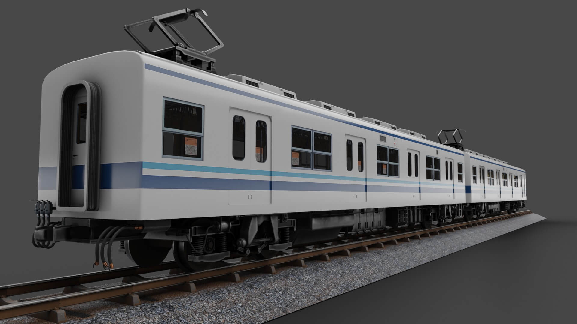 Tobu Railway Series 8000 Low Poly 3D Model by Agungkuncoro