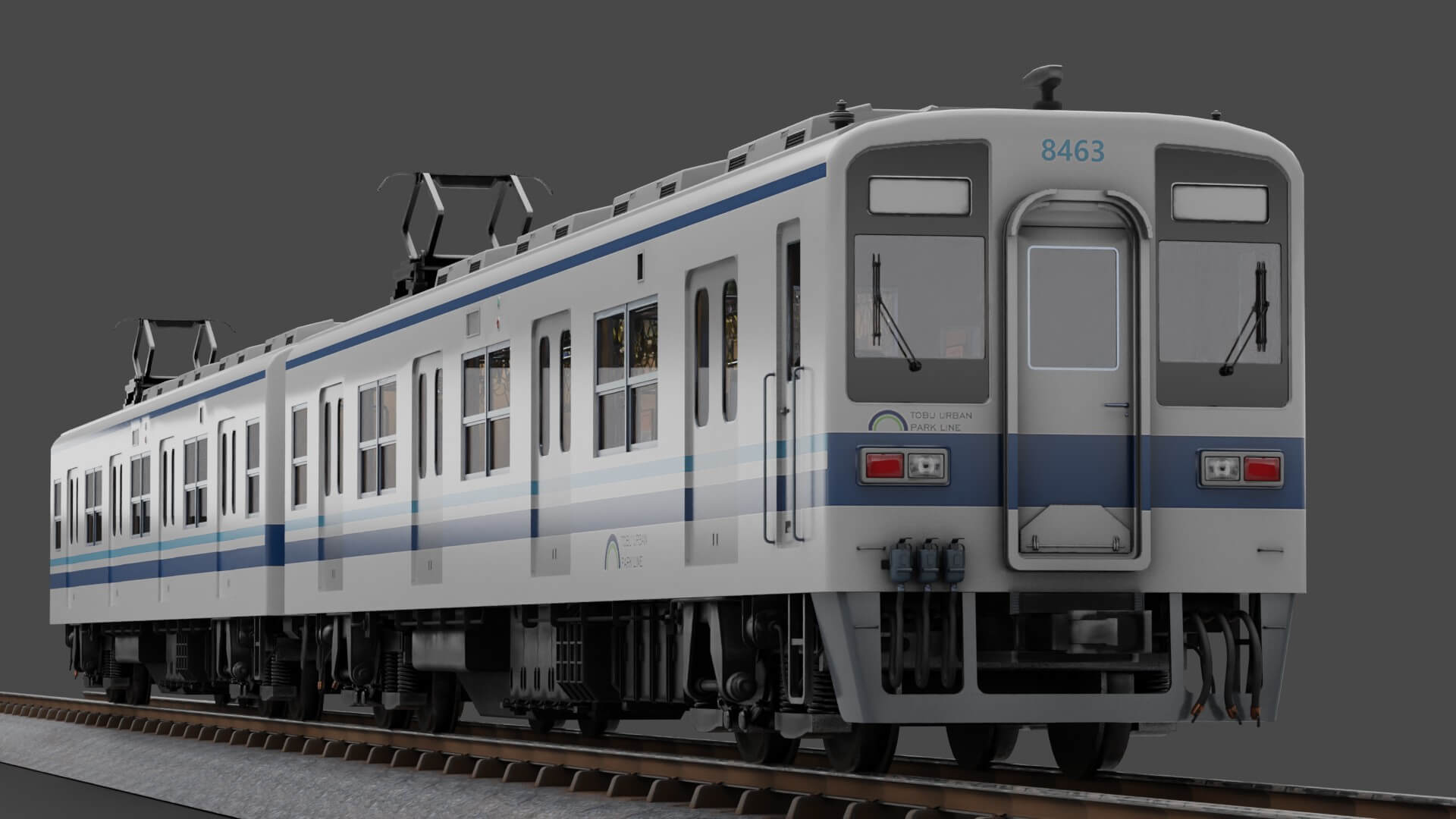 Tobu Railway Series 8000 Low Poly 3D Model by Agungkuncoro